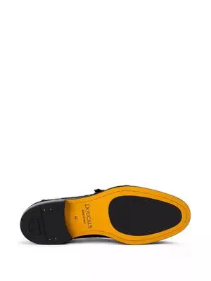 DOUCAL'S Woven Double-buckle Loafers - Blue