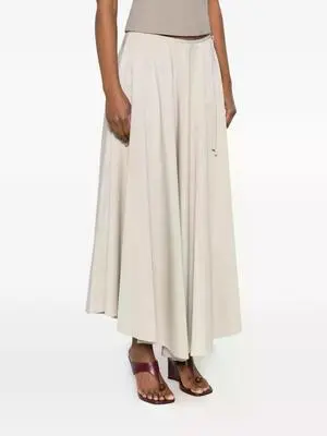 Agnona Buckle-detail Midi Skirt - Neutrals