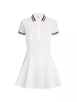 Brunello Cucinelli Striped-trim A-line Mini Dress - White