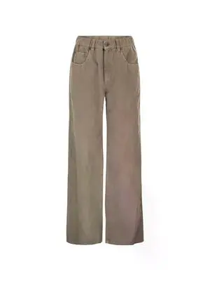 Brunello Cucinelli Contemporary Garment-dyed Trousers - Brown