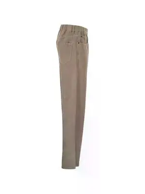 Brunello Cucinelli Contemporary Garment-dyed Trousers - Brown