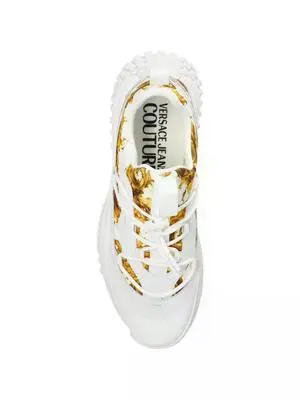 Versace Baroque-print Sneakers - White