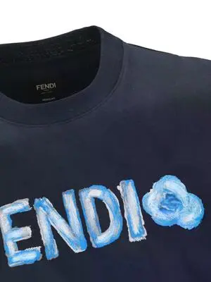 Fendi Logo-print T-shirt - Blue