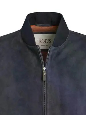 TOD'S Brera Suede Zip-fastening Bomber Jacket - Blue