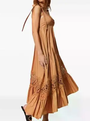 TWINSET Macramé Asymmetric Dress