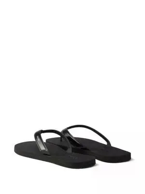 Prada Logo-embossed Leather Flip-flop Sandals