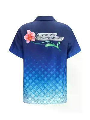 Casablanca Cuban Collar Short Sleeve Shirt
