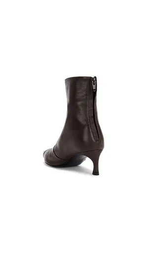 ROTATE BY BIRGER CHRISTENSEN Stretch Leather Boot With Patent Toe Detail