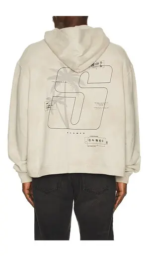 STAMPD Transit Tie Dye Cropped Hoodie - Sage