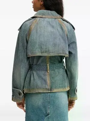 Miss Sixty Belted Double-breasted Denim Jacket