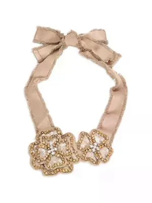 Valentino Garavani Flower-detail Necklace - Neutrals