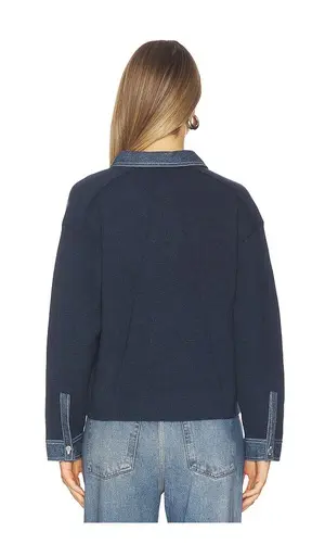 Rag & Bone Marie Denim Trim Polo