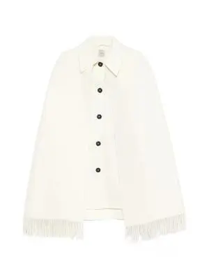 TOTEME Fringed Hem Cape Coat