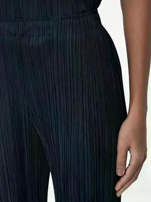 Issey Miyake Pleated Wide-leg Trousers - Black