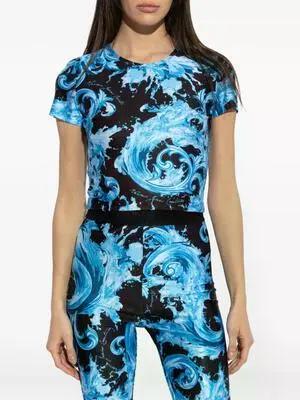 Versace Baroque-print T-shirt - Blue