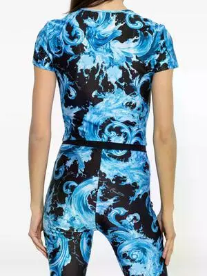 Versace Baroque-print T-shirt - Blue