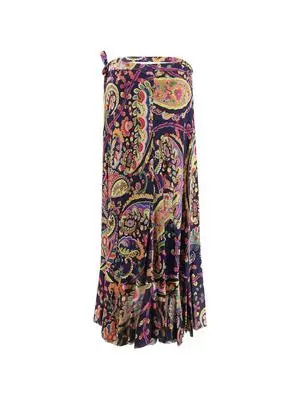 Etro Ruffled Paisley Skirt