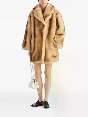 Prada Shearling Caban Coat