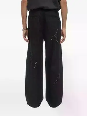 DOMREBEL Lazy Pleated Wide-leg Jeans