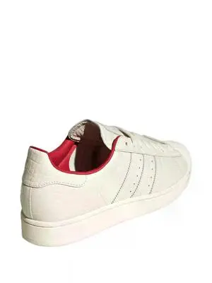 Adidas Superstar Ii Reptile-effect Sneakers - White