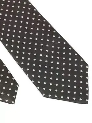 TOM FORD Polka Dot-print Neck Tie - Brown