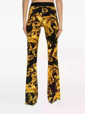 Versace Baroque-print Flared Trousers