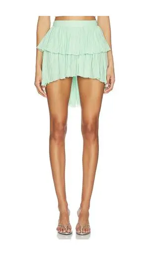 Blumarine Georgette Plisse Skirt - Mint