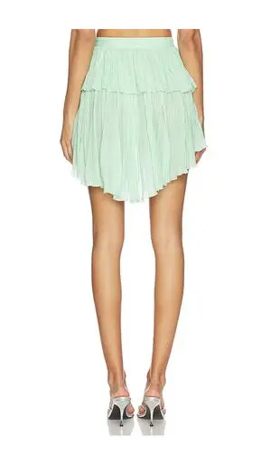 Blumarine Georgette Plisse Skirt - Mint