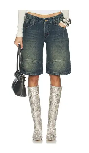 Abrand Denim Loose Fit Shorts For Women
