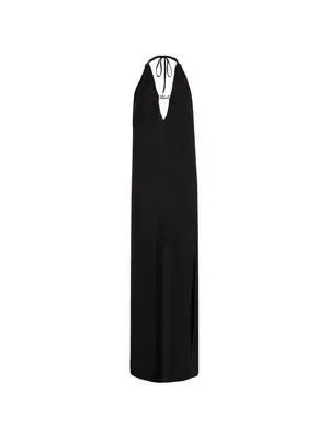 Karl Lagerfeld Halterneck Maxi Dress - Black