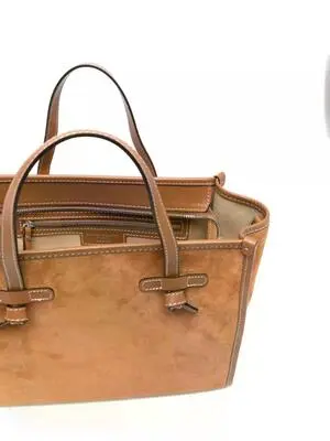GIANNI CHIARINI Miss Marcella Tie-detail Tote Bag - Brown