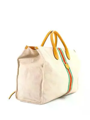 Gucci Interlocking G Web Canvas Large Tote Bag