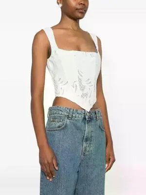 Giuseppe Di Morabito Embroidered Sleeveless Top