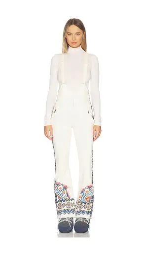 WHITESPACE X Farm Rio High Waisted Riding Bib Pant - Cream