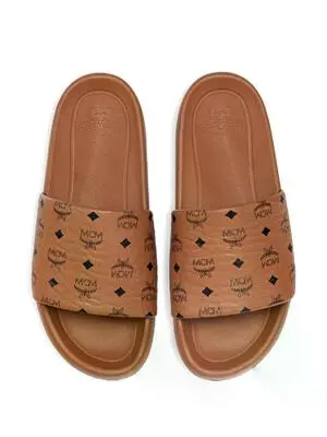 Mcm Monogram Print Slides