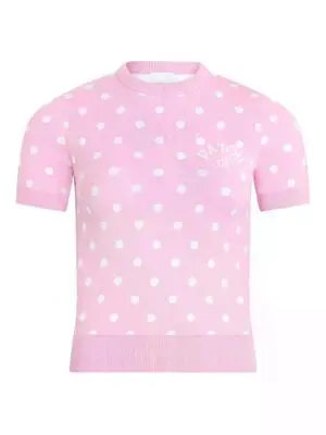 Patou Polka-dot Knitted Top