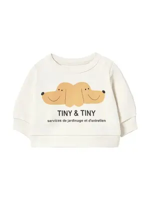 TINYCOTTONS Tiny & Tiny Baby' Sweatshirt - White