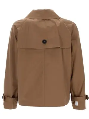 Max Mara Drip-proof Twill Short Trench Coat