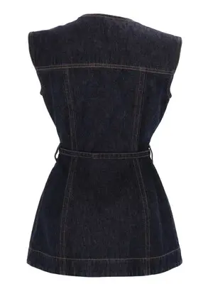 Sportmax Denim Sleeveless Top - Blue