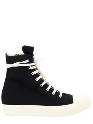 Rick Owens High Denim Sneaker - Black