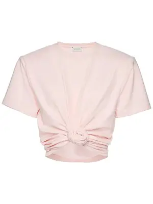 Magda Butrym Knot Detailed T-shirt - Pink