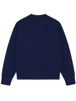 AMI Paris Cardigan With Logo - Blue