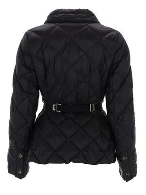 Max Mara Quilted Belted Jacket - Black