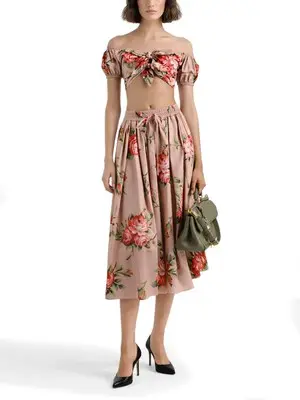 Dolce & Gabbana Bouquet Rose Print Top