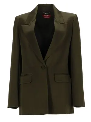 Max Mara Blazer In Envers Satin