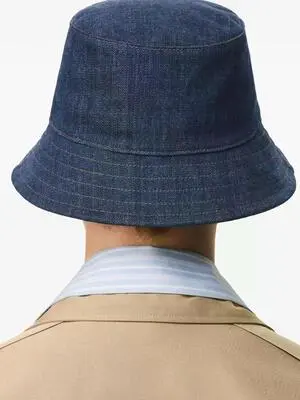 Ami Denim Bucket Hat With Label Detail