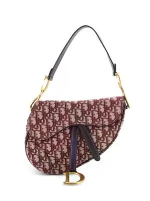 Dior Saddle Handbag Oblique Canvas Medium - Red