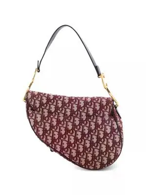 Dior Saddle Handbag Oblique Canvas Medium - Red