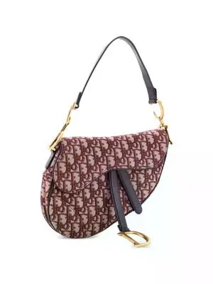 Dior Saddle Handbag Oblique Canvas Medium - Red