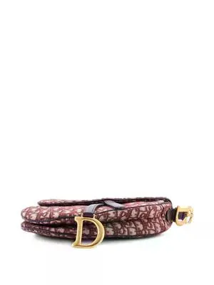 Dior Saddle Handbag Oblique Canvas Medium - Red